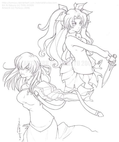 Fsn Lineart Team Tohsaka By Tomuyu On Deviantart