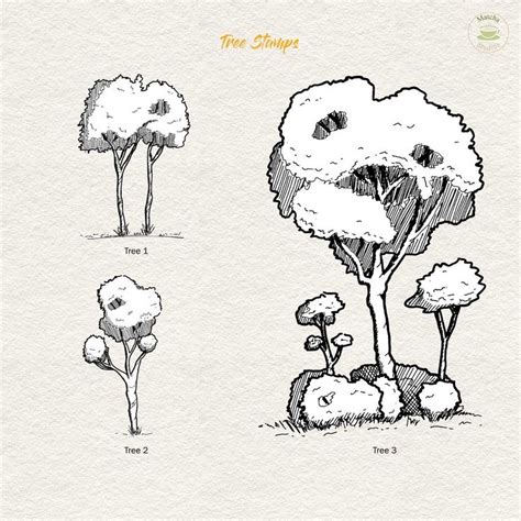 Architecture Tree Brush Stamps Landscape Architecture Procreate