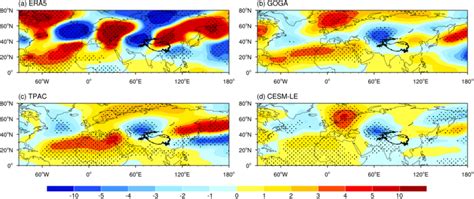 Linear Trends M Decade⁻¹ Of Summer Eddy Geopotential Height At