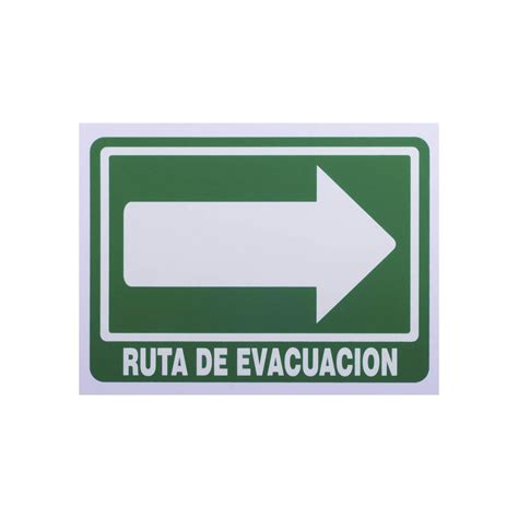 Señalamiento Fotoluminiscente Ruta De Evacuación Derecha 15 X 20