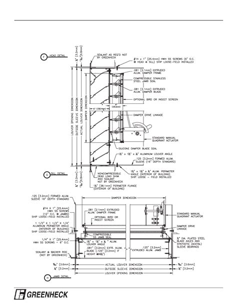 Installation Instructions Esd 635d Greenheck Esd 635d Flange Sleeve