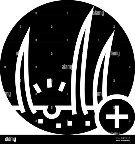 Hair Loss Clinic Glyph Icon Vector Illustration Stock Vector Image