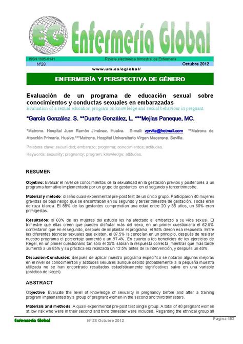 Evaluación de un programa de educación sexual sobre conocimientos y