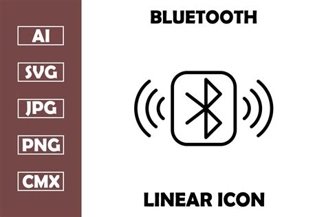 Bluetooth Vector Line Icon Design Graphic By Pexelpy Creative Fabrica