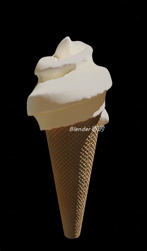 冰淇淋 群友zjm 练习作品 Blender布的