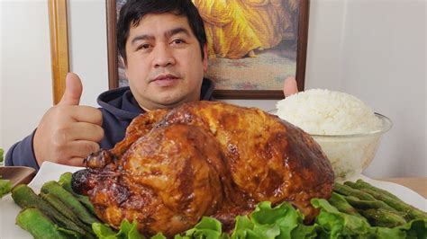 ASMR WHOLE ROTISSERIE CHICKEN MUKBANG LECHON MANOK Eating Show
