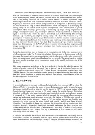 ADAPTIVE SENSOR SENSING RANGE TO MAXIMISE LIFETIME OF WIRELESS SENSOR NETWORK PDF