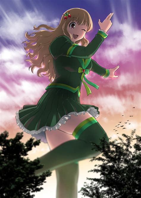 Safebooru 1girl Breasts Brown Eyes Brown Hair Giant Giantess Hair