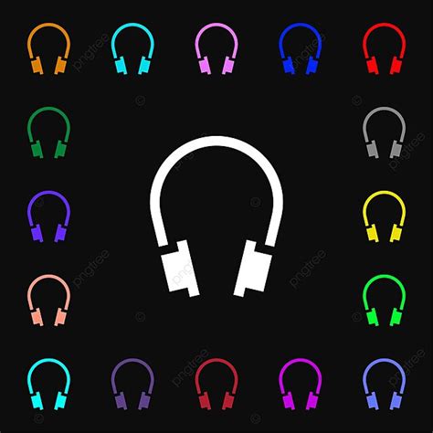 Vibrant Headset Icons A Plethora Of Colorful Symbols For Your