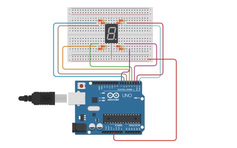 circuit design 7 segment tinkercad