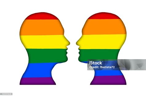 여러 가지 빛깔된 무지개 깃발 사랑 Lgbt 커플 기호 두 남자와 게이 커플 Lgbtqia 문화에 대한 스톡 벡터 아트 및 기타