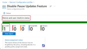 Disable Pause Updates Using Intune Group Policy GPO