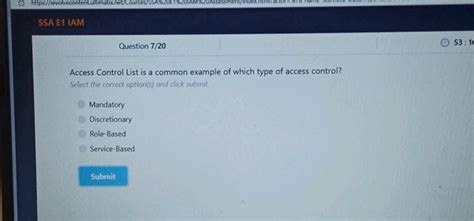 Ssa E Iam Question Access Control Studyx
