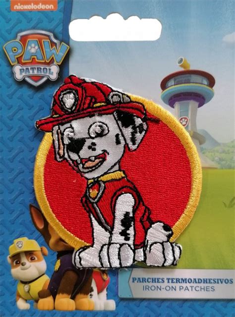 Paw Patrol Marchall 2 Patch Strijkembleem Bol