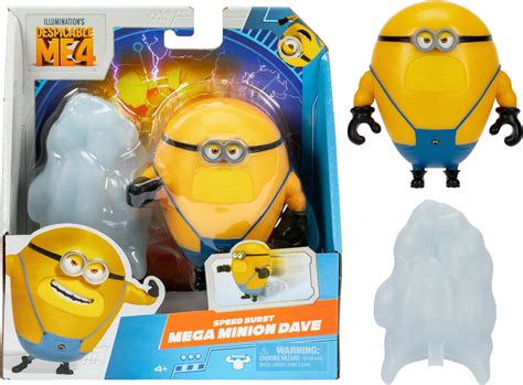 Minions Despicable Me 4 Speed Burst Mega Dave Action Figure