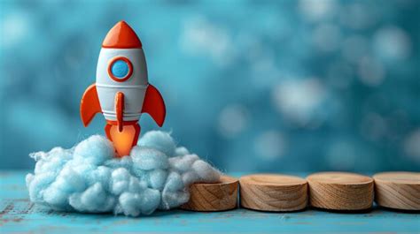 Exponential Growth Interest With Rocket Premium Ai Generated Image