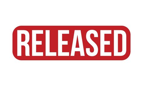 Released Rubber Stamp Red Released Rubber Grunge Stamp Seal Vector