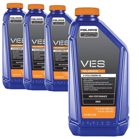 Polaris New Oem Ves Synthetic 2 Cycle Engine Oil 4 Quarts 2877882