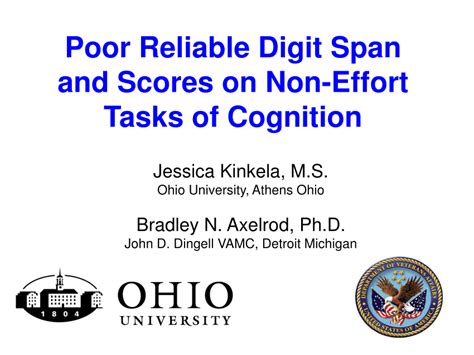 Pdf Poor Reliable Digit Span And Scores On Non Effort Tasks Of Cognition