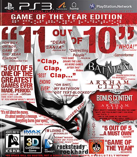 Batman Arkham City Goty Cover Rcrappydesign