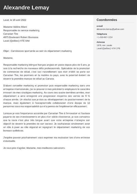 Exemple de lettre dintention modèles emploi université