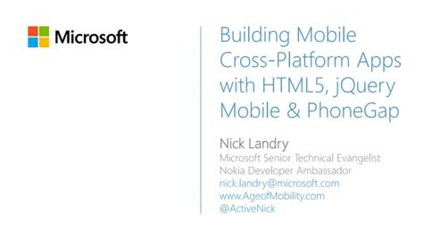 Building Mobile Cross Platform Apps With Html5 Jquery Mobile And Phonegap Pdf Web Development