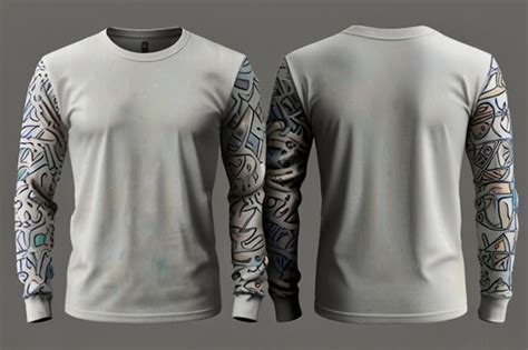 Long Sleeve T Shirt Design Premium Ai Generated Image