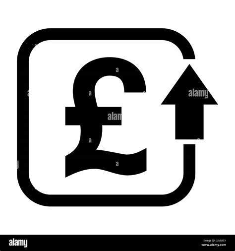 Cost Symbol Pound Increase Icon Income Vector Symbol Isolated On