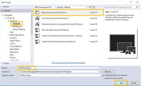 Step By Step Creation Of File Picker In Universal Windows App