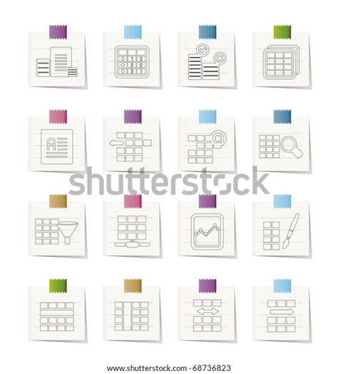 Database Table Formatting Icons Vector Icon Stock Vector Royalty Free