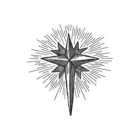 A Hand Drawn Star Christmas Illustration Stock Vector Illustration