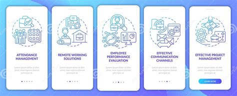 Employee Monitoring Pros Onboarding Mobile App Page Screen Stock Vector Illustration Of Mobile
