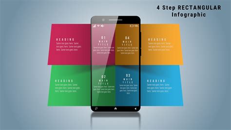 52powerpoint 4 Step Rectangular Infographic Powerup With Powerpoint