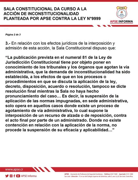 Sala Constitucional Da Curso A La AcciÓn De Inconstitucionalidad