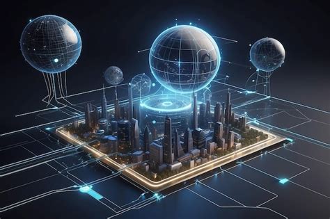 premium photo connection and communication concept 3d rendering