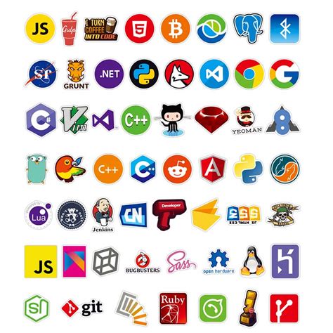 Pcs Programmer Sticker Laptop Sticker Tech Developer Decal C C Dev Pyt Pack Language For