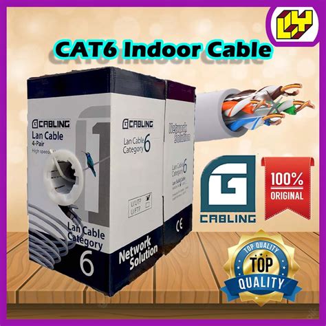 GCABLING CAT6 Cable 305M Full Copper CAT 6 RJ45 Network Cable Box 305M ROUND Ethernet Network