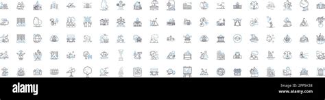 Intelligent Garden Line Icons Collection Automation Sustainability