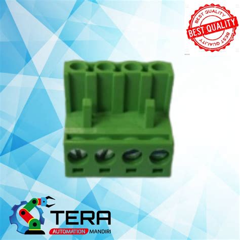 Jual Terminal Block Konektor Plugable 5 08 Mm 4 Pin Screw Hijau 4p