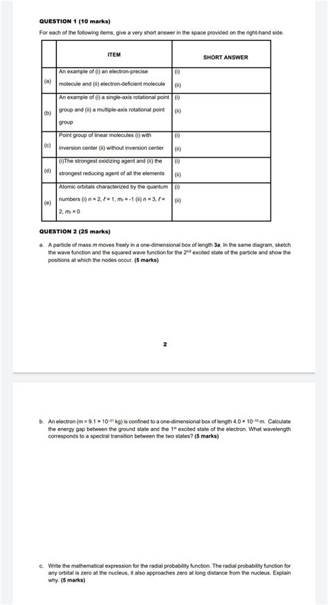 Solved Question 1 10 Marks For Each Of The Following