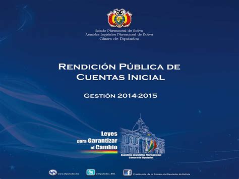 Calaméo Rendición Pública de Cuentas Inicial Gestión