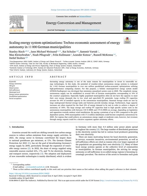 Pdf Scaling Energy System Optimizations Techno Economic Assessment