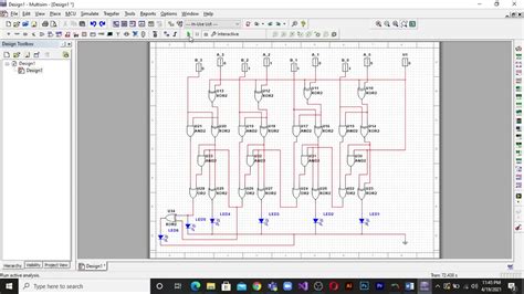 Simulation Of 4 Bit Adder Subtractor Circuit Youtube