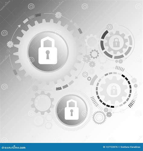 Cyber Technology Security Network Data Protection Stock Vector Illustration Of Password