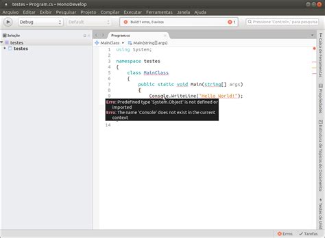 Programando Em C Linux Raspberry O Monodevelop Erro N O Compila