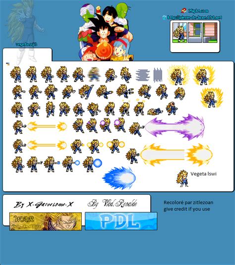 Vegeta Ssj3 Saga Buu Sprites Lsw By Zitlezoan On Deviantart