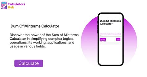 Sum Of Minterms Calculator Online