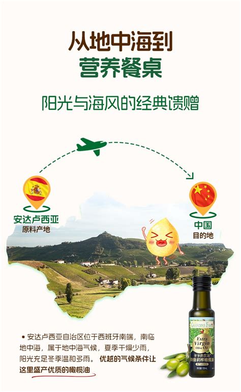 【中國直郵】 爺爺的農場 特級初榨橄欖油 兒童涼拌熱炒家庭食用油120ml瓶 亞米