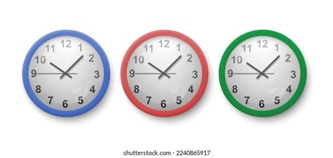 Set Color Clocks Vector Illustration Stock Vector Royalty Free Shutterstock