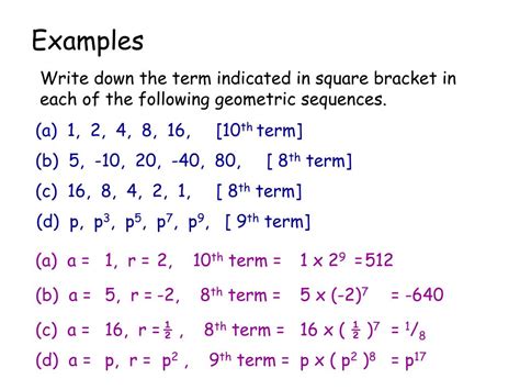 Ppt Geometric Sequences Powerpoint Presentation Free Download Id